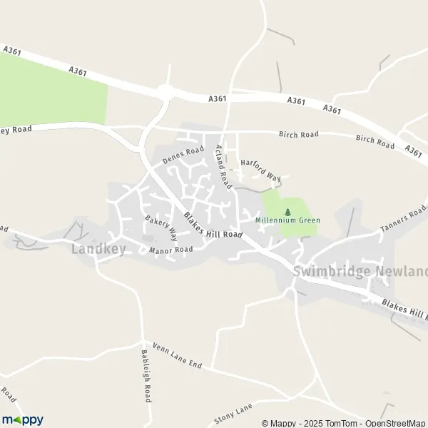 Map Landkey: map of Landkey (EX32 0) and practical information