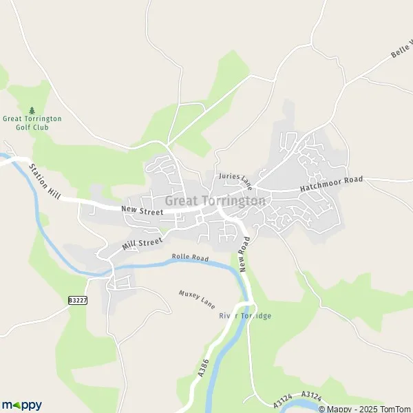 Map Great Torrington: map of Great Torrington (EX38 8) and practical ...