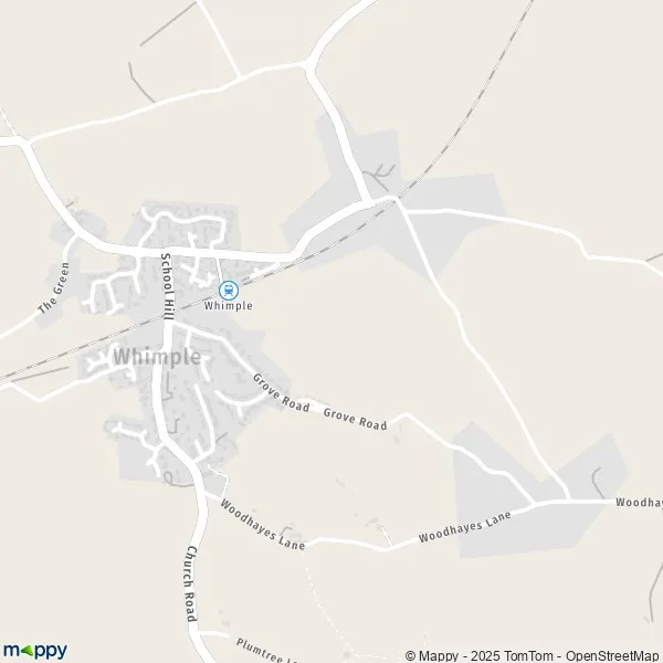 Map Whimple: map of Whimple (EX5 2) and practical information