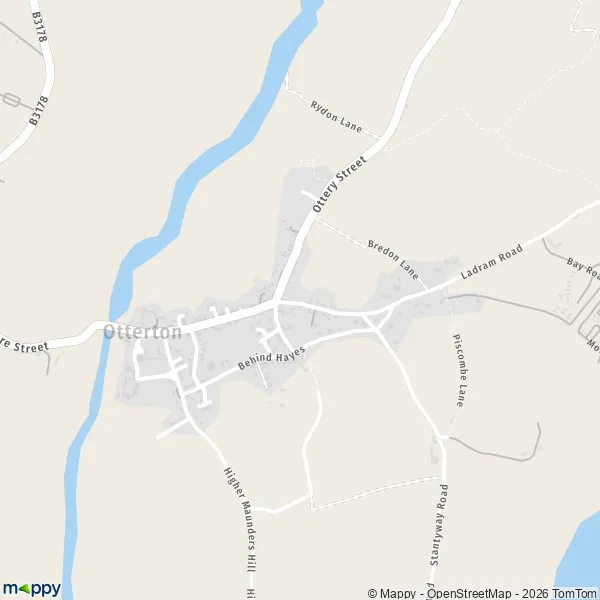 Map Otterton: map of Otterton (EX9 7) and practical information