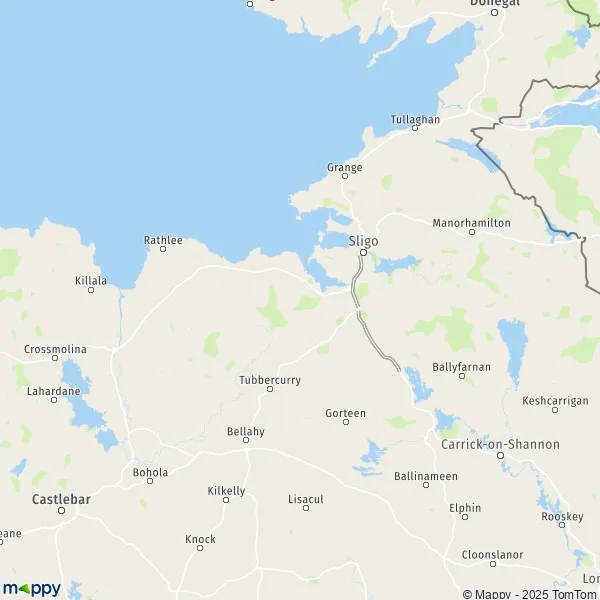 Map Sligo: map of Sligo (F12) and practical information