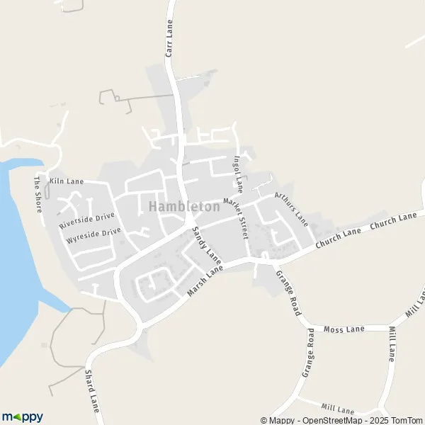 Map Hambleton: map of Hambleton (FY6 9) and practical information
