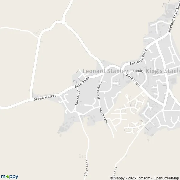 Map Leonard Stanley: map of Leonard Stanley (GL10 3) and practical ...