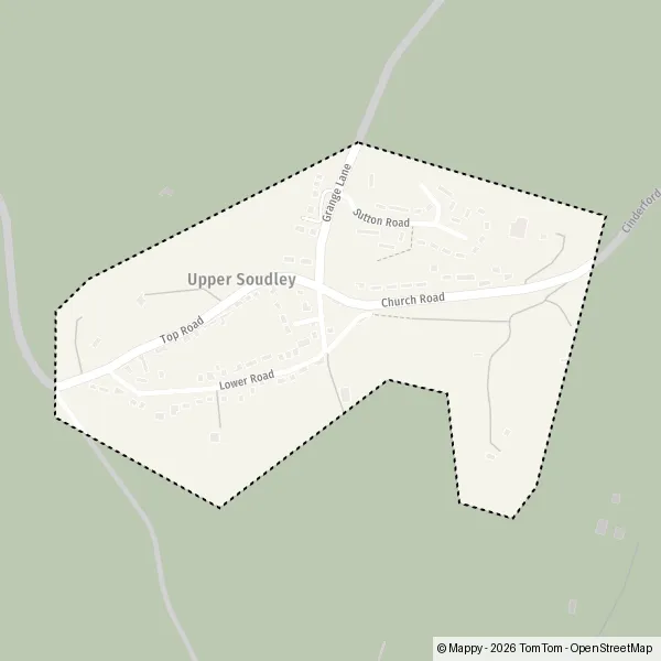 Map Upper Soudley: map of Upper Soudley (GL14 2) and practical information