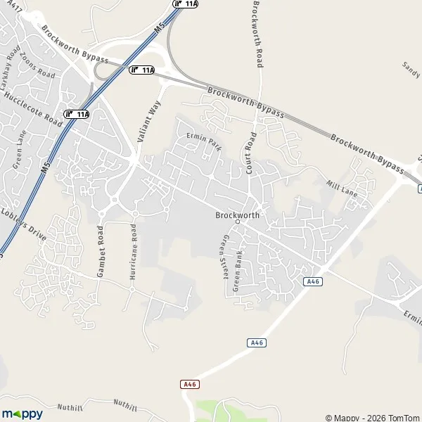 Map Brockworth: map of Brockworth (GL3 4) and practical information