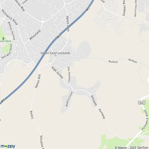 Map Upton Saint Leonards: map of Upton Saint Leonards (GL4 8) and ...