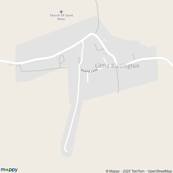 Map Little Rissington: map of Little Rissington (GL54 2) and practical ...
