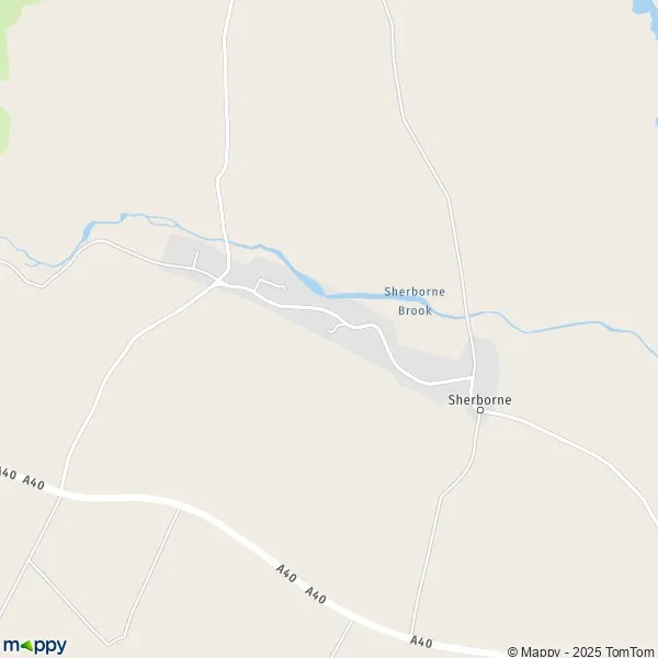 Map Sherborne: map of Sherborne (GL54 3) and practical information