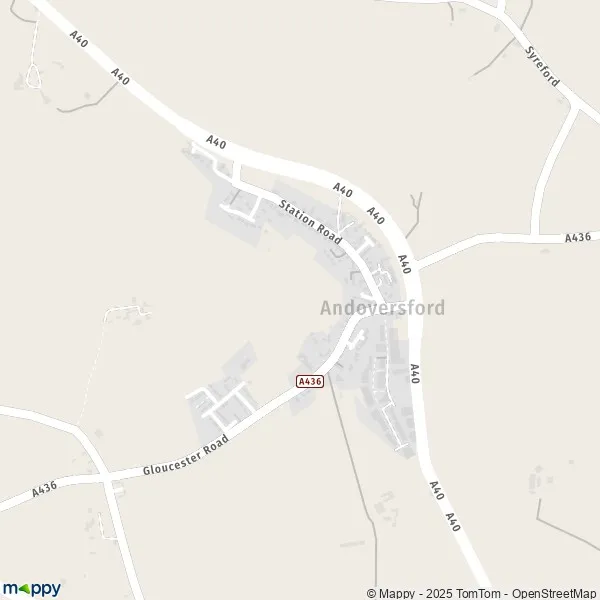 Map Andoversford: map of Andoversford (GL54 4) and practical information