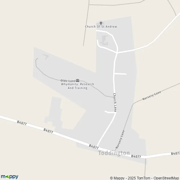 Map Toddington: map of Toddington (GL54 5) and practical information