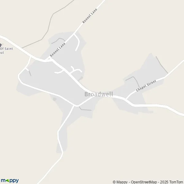 Map Broadwell: map of Broadwell (GL56 0) and practical information