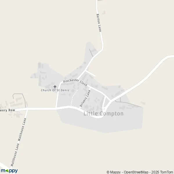 Map Little Compton: map of Little Compton (GL56 0) and practical ...