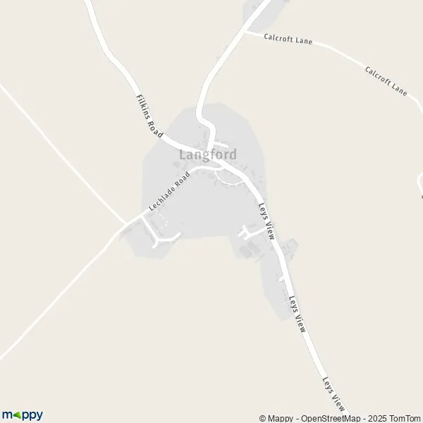 Map Langford: map of Langford (GL7 3) and practical information