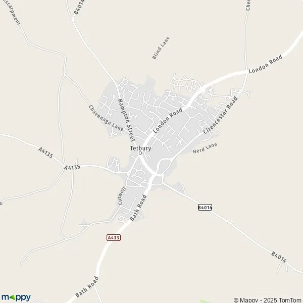 Map Tetbury: map of Tetbury (GL8 8) and practical information
