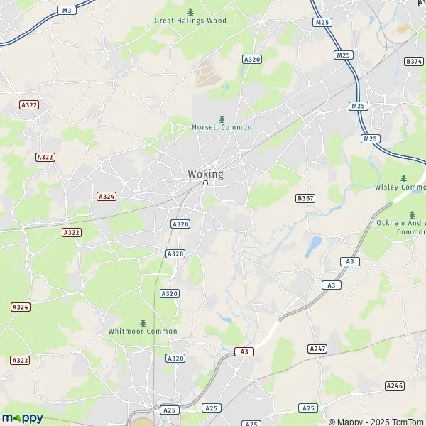 Map Woking: map of Woking (GU21 2) and practical information