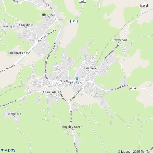 Map Haslemere: map of Haslemere (GU27 1) and practical information