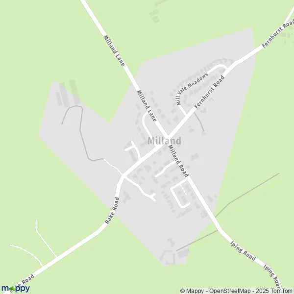 Map Milland: map of Milland (GU30 7) and practical information