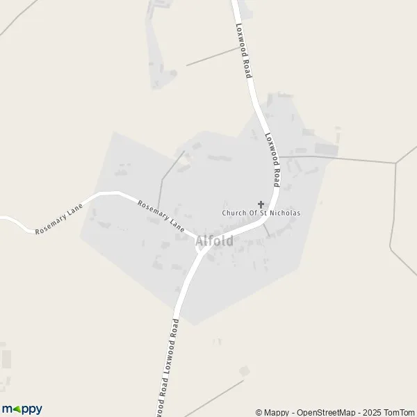 Map Alfold: map of Alfold (GU6 8) and practical information