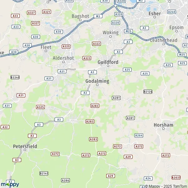 Map Waverley: map of Waverley (GU7 1) and practical information
