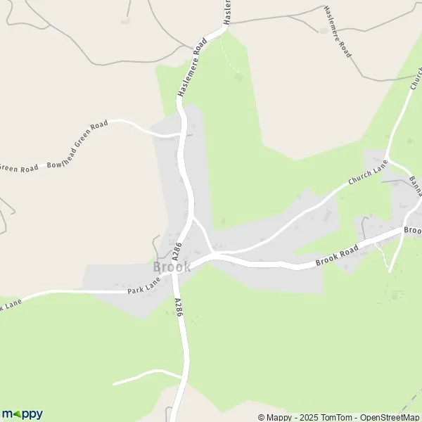 Map Brook: map of Brook (GU8 5) and practical information