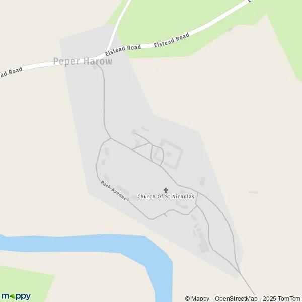 Map Peper Harow: map of Peper Harow (GU8 6) and practical information