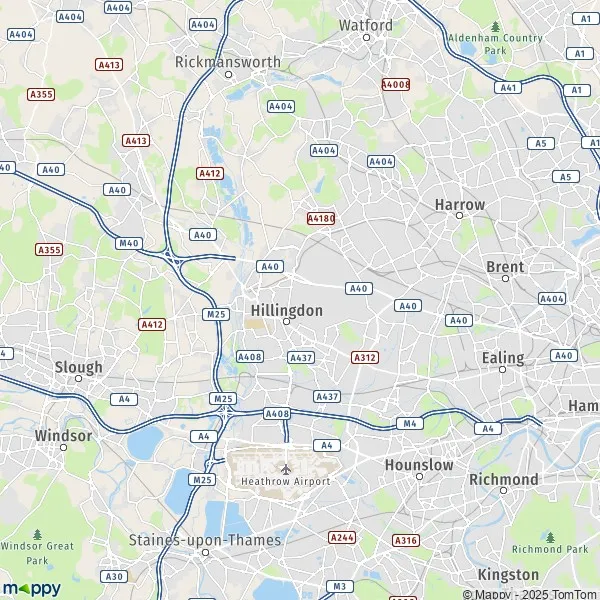 Map Hillingdon: map of Hillingdon (HA2 9) and practical information