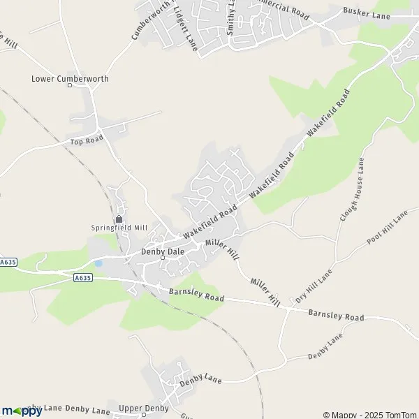 Map Denby Dale: map of Denby Dale (HD8 8) and practical information