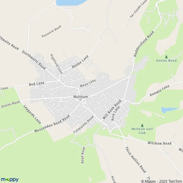 Map Meltham: map of Meltham (HD9 4) and practical information