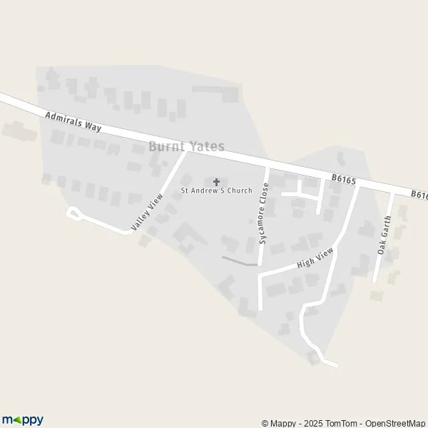 Map Burnt Yates: map of Burnt Yates (HG3 3) and practical information