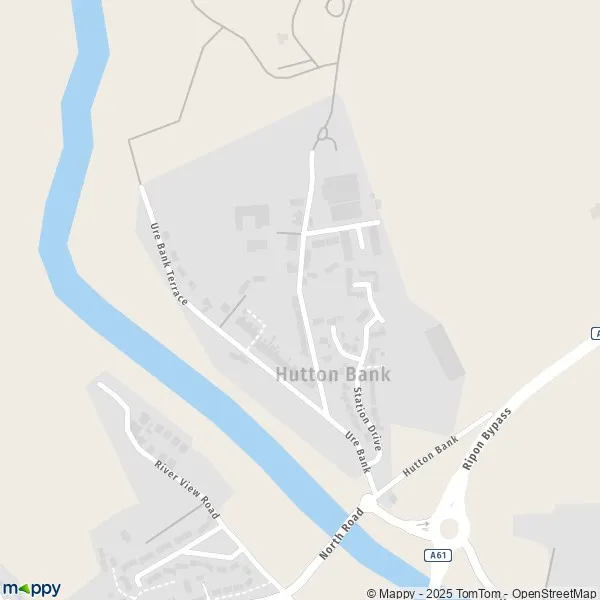 Map Hutton Bank: map of Hutton Bank (HG4 1) and practical information