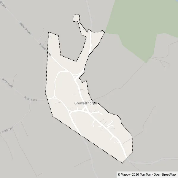 Map Grewelthorpe: map of Grewelthorpe (HG4 3) and practical information
