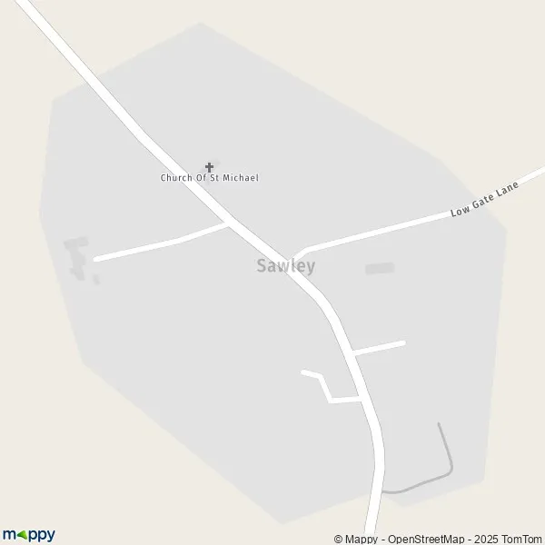 Map Sawley: map of Sawley (HG4 3) and practical information