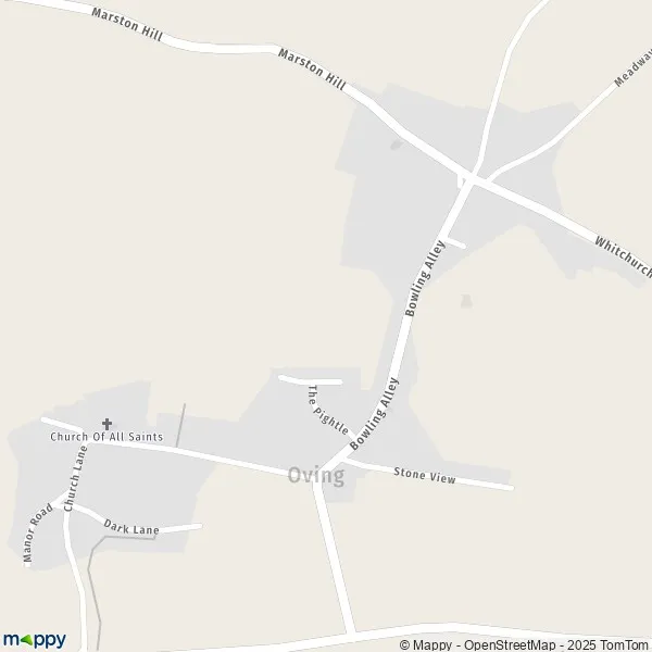 Map Oving: map of Oving (HP22 4) and practical information