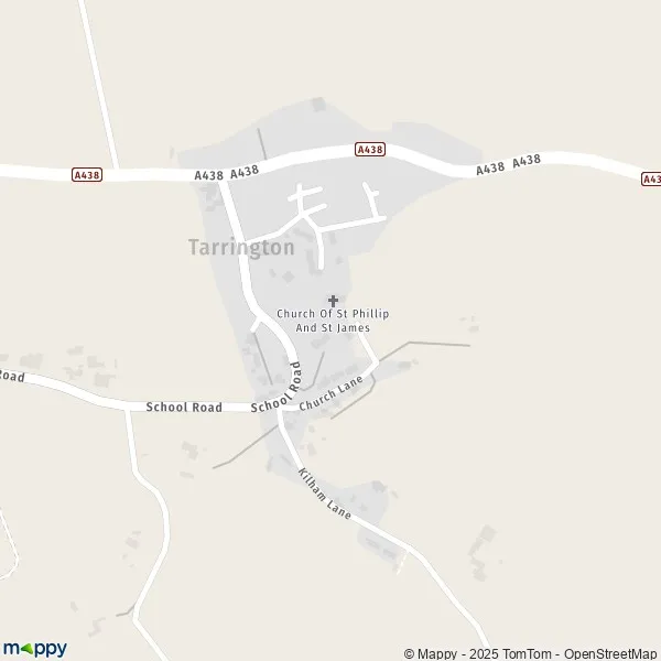 Map Tarrington: map of Tarrington (HR1 4) and practical information