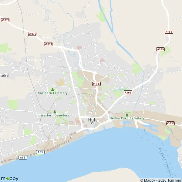 Map City of Kingston-upon-Hull: map of City of Kingston-upon-Hull (HU10 ...