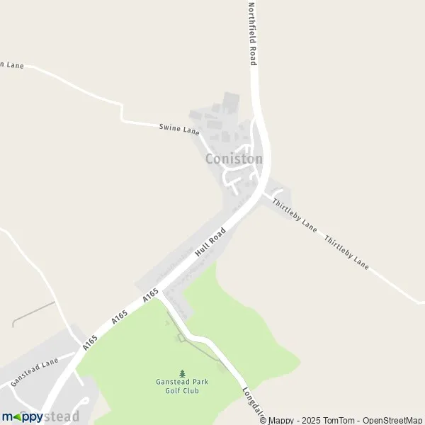 Map Coniston: map of Coniston (HU11 4) and practical information