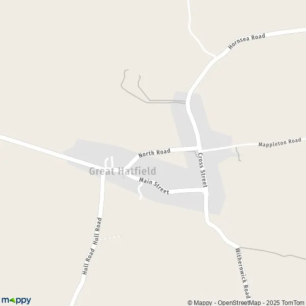 Map Great Hatfield: map of Great Hatfield (HU11 4) and practical ...