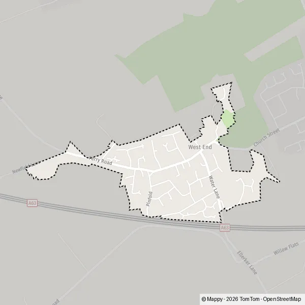 Map West End: map of West End (HU15 2) and practical information