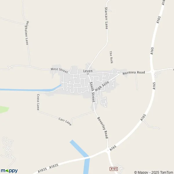 Map Leven: map of Leven (HU17 5) and practical information