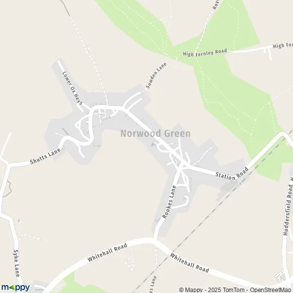 Map Norwood Green: map of Norwood Green (HX3 8) and practical information