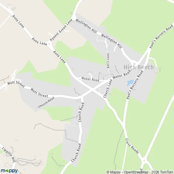 Map High Beech: map of High Beech (IG10 4) and practical information