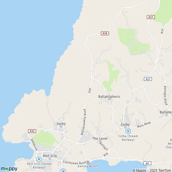 Map Rushen: map of Rushen (IM9 4) and practical information