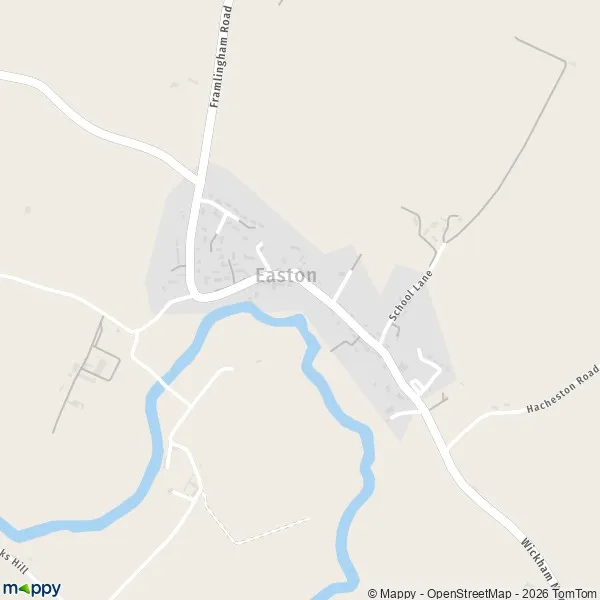 Map Easton: map of Easton (IP13 0) and practical information