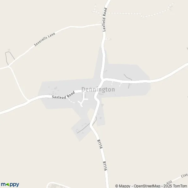 Map Dennington: map of Dennington (IP13 8) and practical information