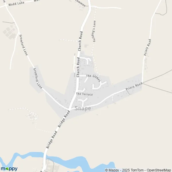 Map Snape: map of Snape (IP17 1) and practical information