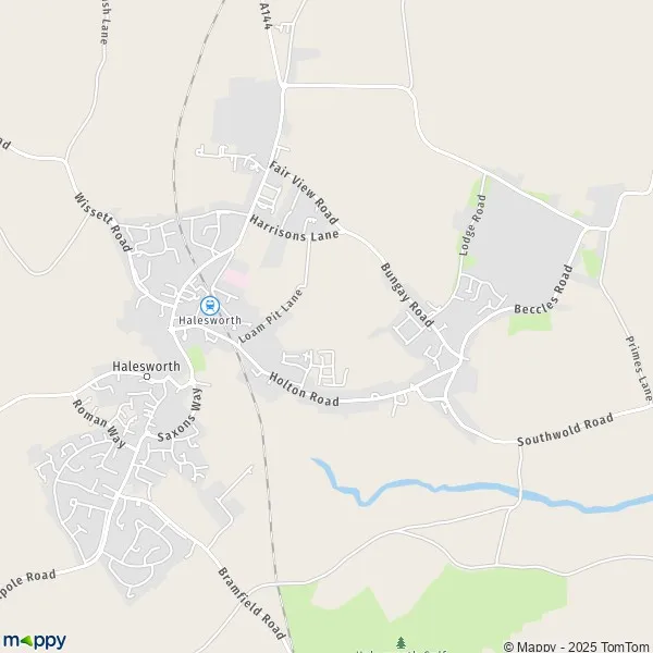 Map Halesworth: map of Halesworth (IP19 8) and practical information