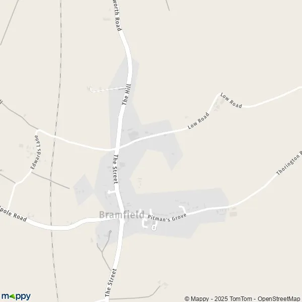 Map Bramfield: map of Bramfield (IP19 9) and practical information