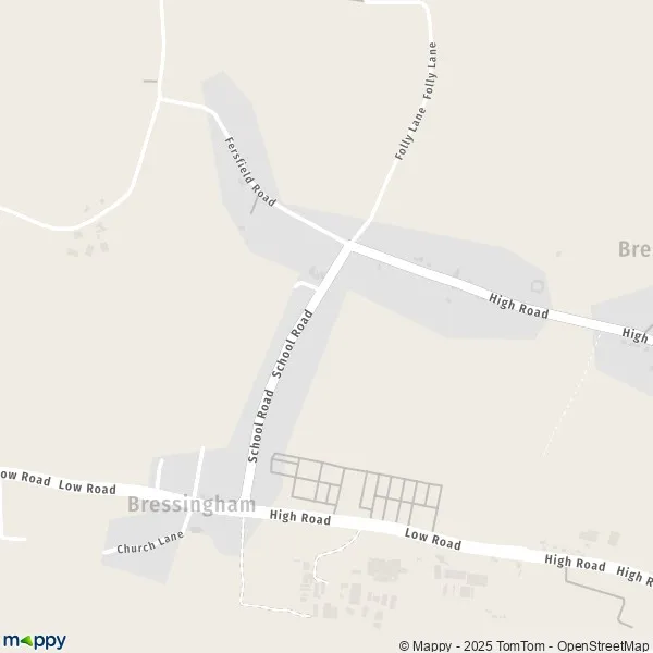 Map Bressingham: map of Bressingham (IP22 2) and practical information