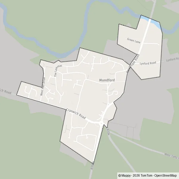 Map Mundford: map of Mundford (IP26 5) and practical information