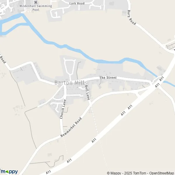 Map Barton Mills: map of Barton Mills (IP28 6) and practical information